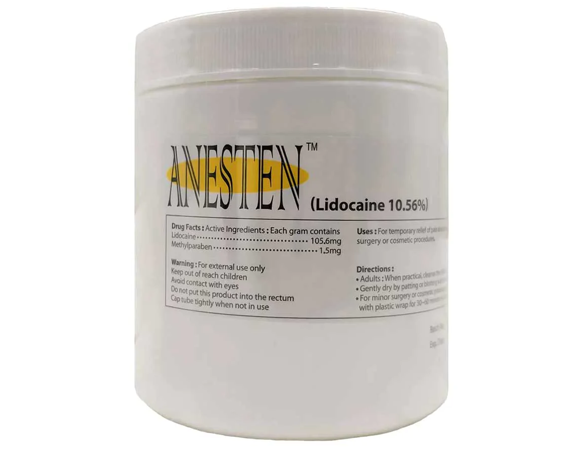 ANESTEN Numbing cream 500 gr - 10.56% Lidocaine – uptodatebeauty